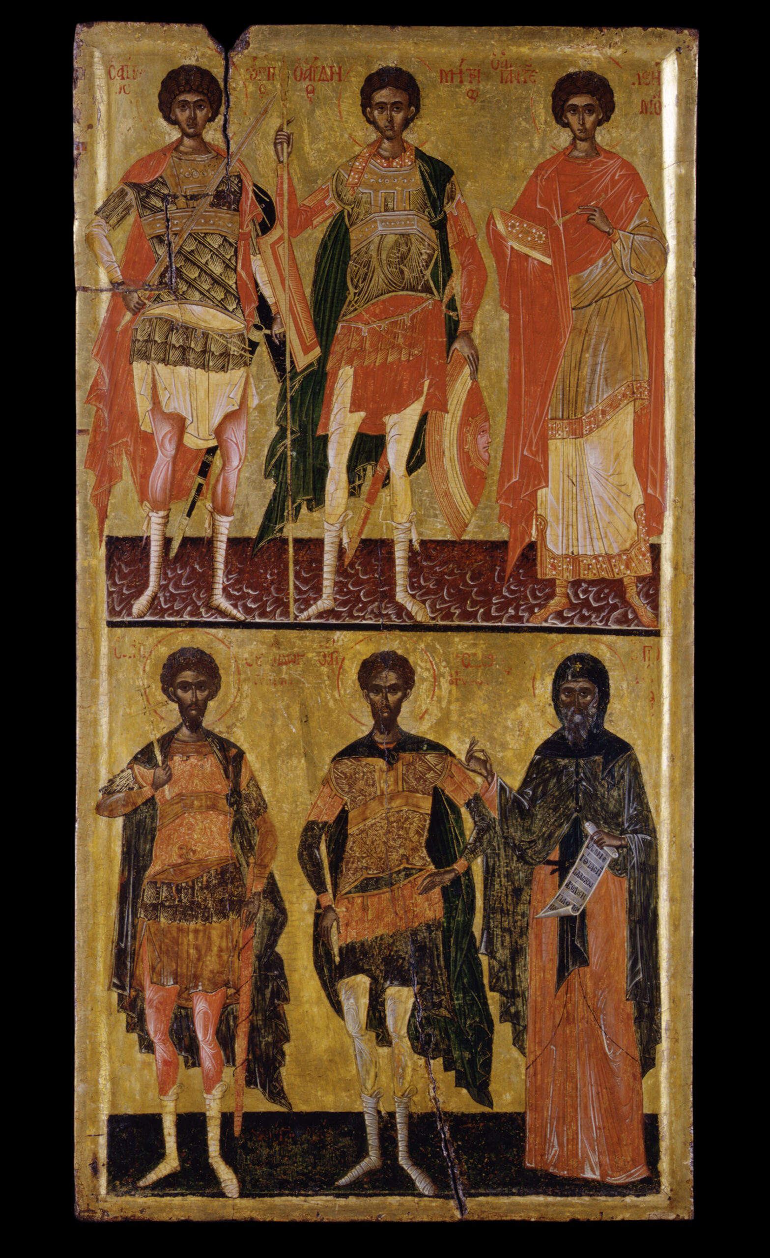 Δίζωνη εικόνα με έξι αγίους - Μουσείο Βυζαντινού Πολιτισμού Θεσσαλονίκης